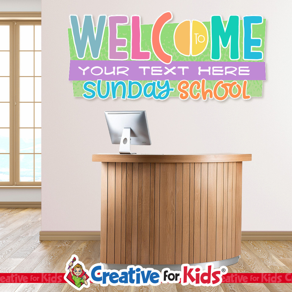 Jesus Welcome To Sunday School Wall Decal