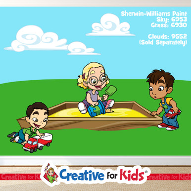 Sandbox Kids Park groupings Sunday School Wall Decal Scenes