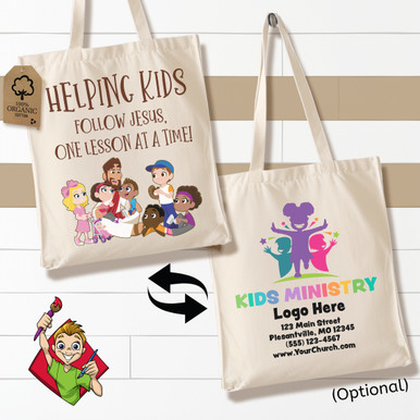 Helping Kids Volunteer Tote Bag