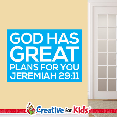 God Has Great Plans For You Scripture Crisp Design Wall Decal