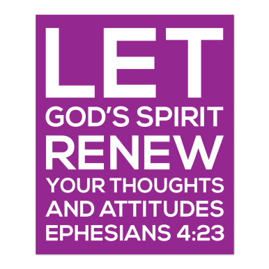 Let God's Spirit Renew Scripture Crisp Design Wall Decal