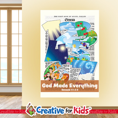 God Made Everything Scripture Page Creation Wall Decal