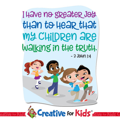 Children Walking In Truth Bible Verse Wall Decal