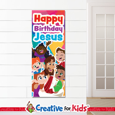 Happy Birthday Jesus Christmas Banner