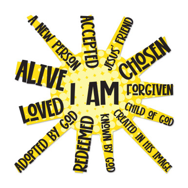 I am - Sun Shaped Word Cloud