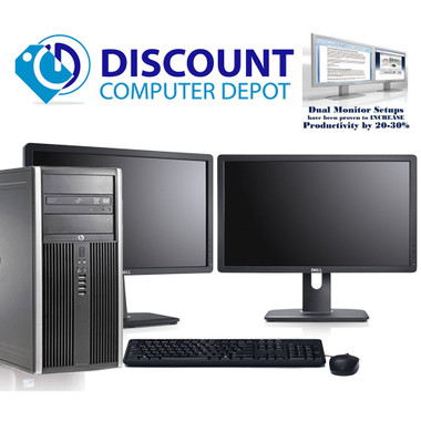 HP Elite Windows 10 Pro Computer Tower PC Intel Quad Core i5 3.1GHz 8GB ...