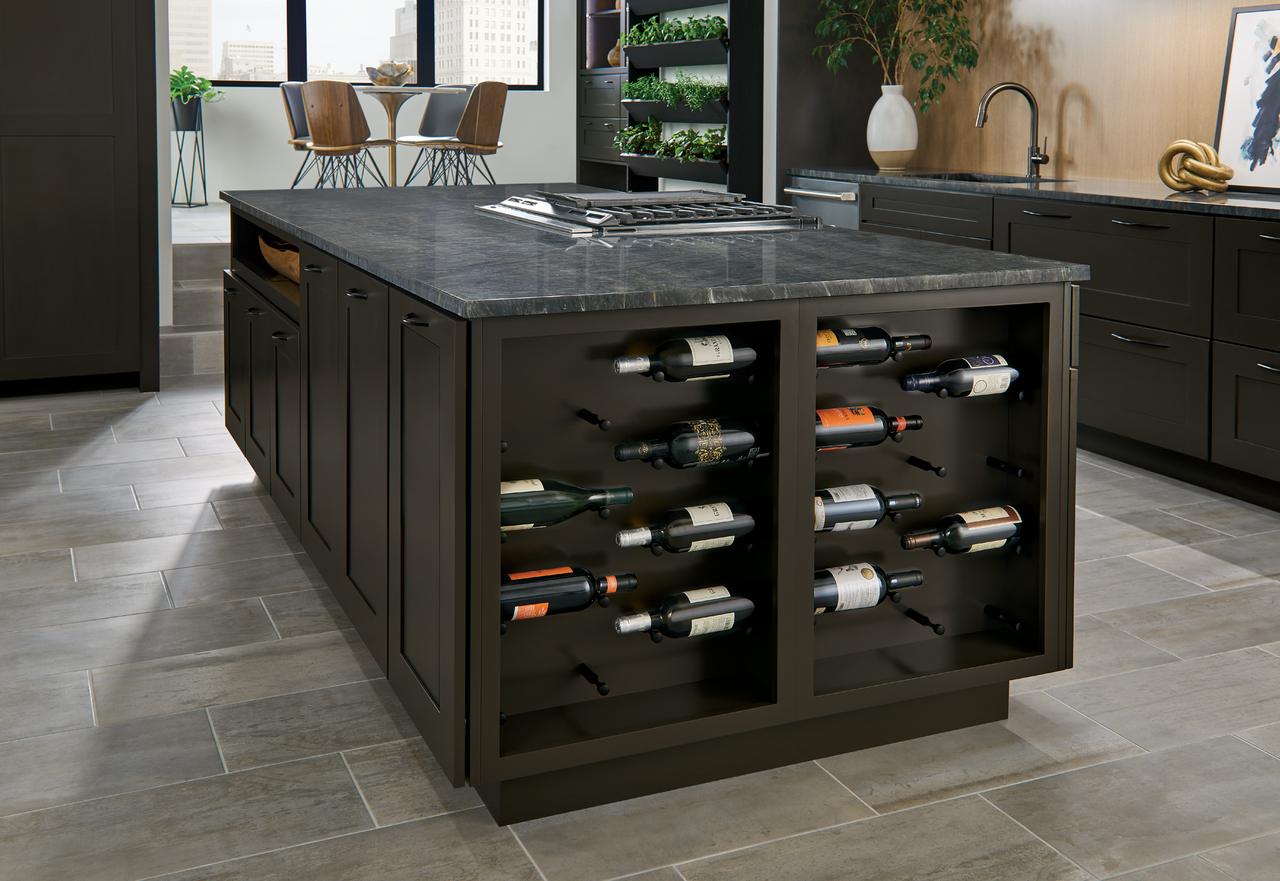 Integrated Base Wine Storage - Kraftmaid Reserve