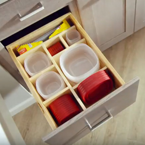 KraftMaid Multi-Sized Deep Drawer Organizer with Storage