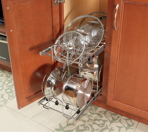 Tiered Pan and Lid Storage Pull-out Kit
