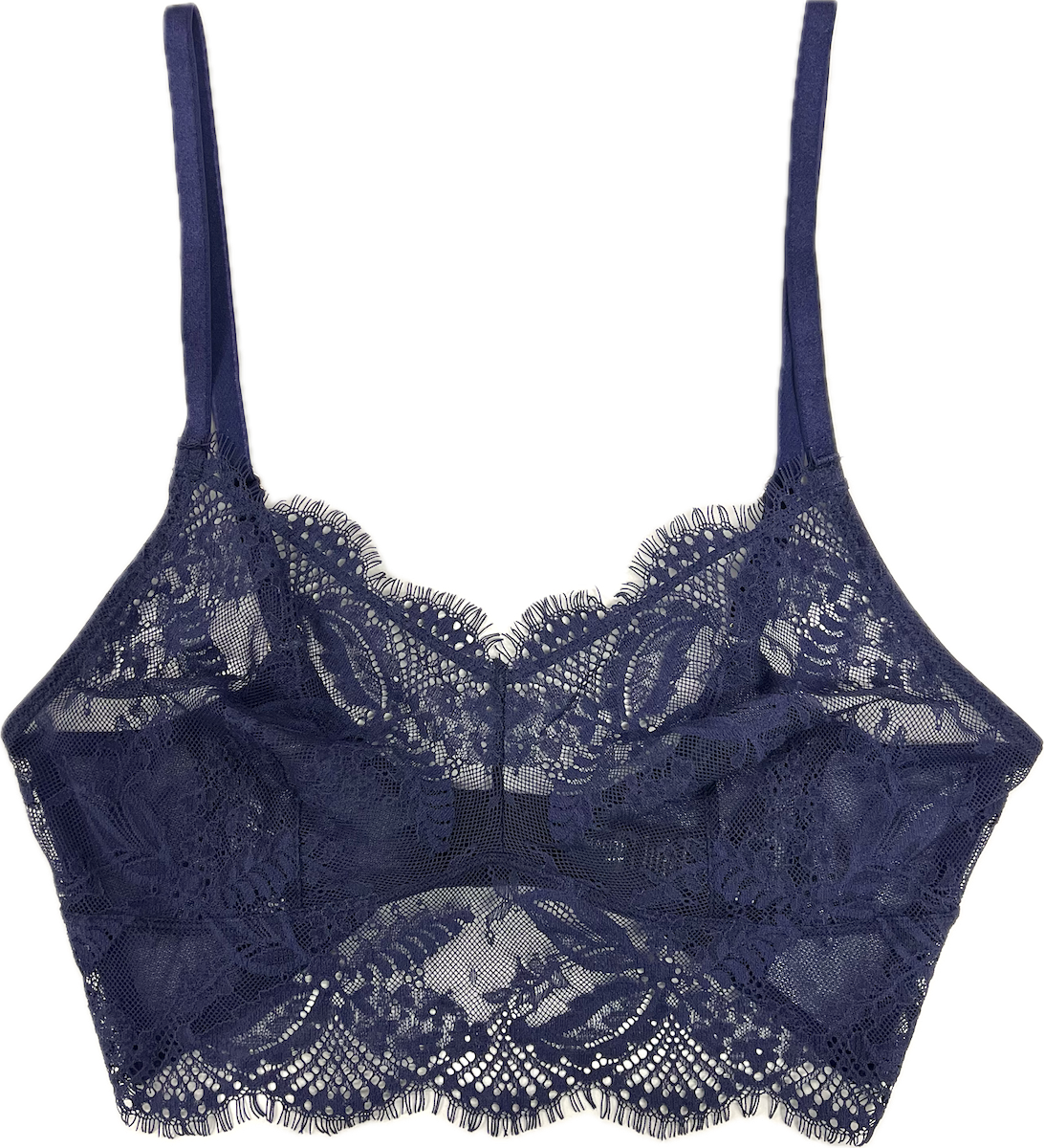 ILLUSION LONGLINE BRA MIDNGHT BLUE - Samantha Chang