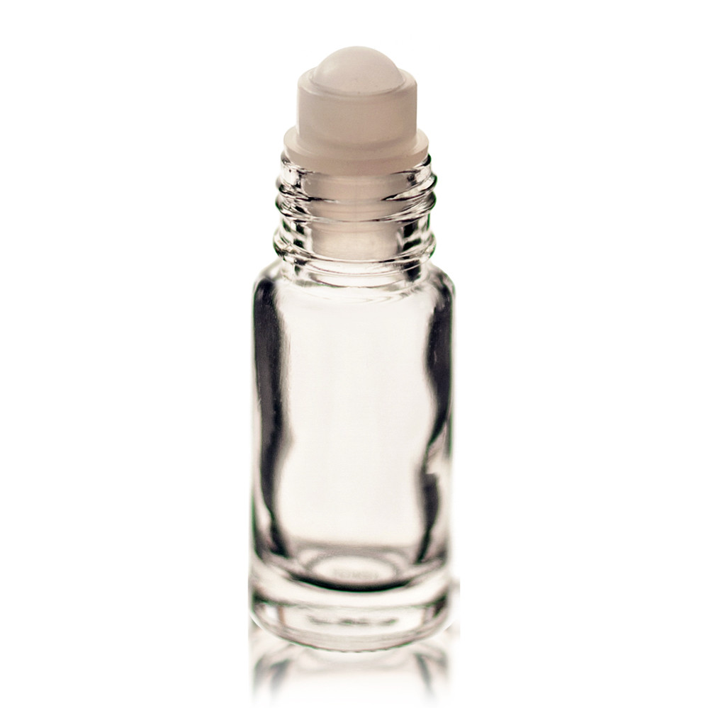 1/6 oz (5ml) Glass Swirl Roll-on Bottle with Cap & Ball