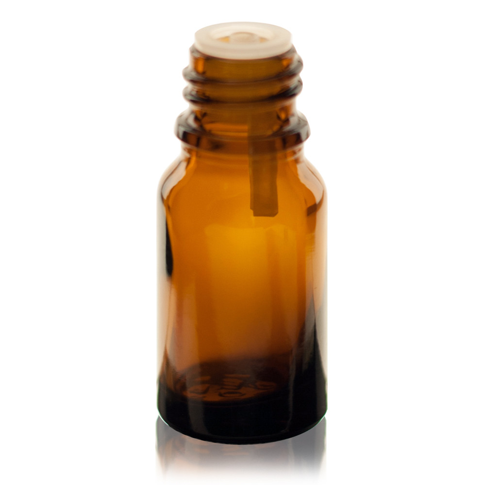 10 ml AMBER Euro Dropper Bottles with 18-410 neck finish