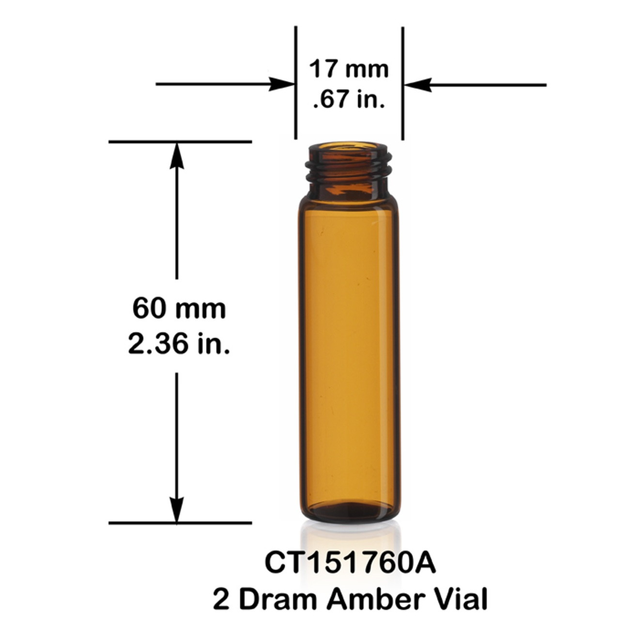 4 Dram Clear Glass Vial - w/Glass Dropper
