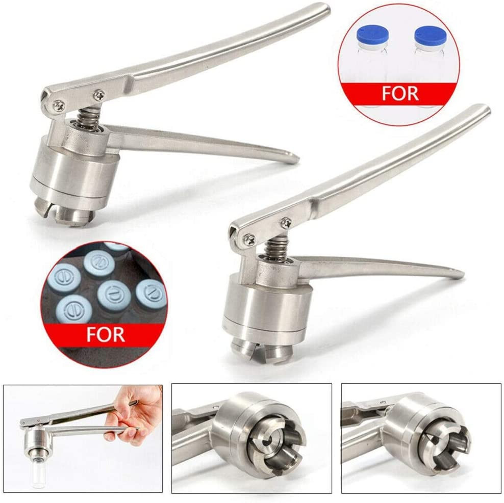 Wanlecy Manual Vial Crimper 20MM Medical Bottle Cap Crimping Tool ...