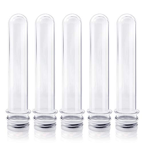 60Pack Plastic Test Tubes with Caps, 45ML Clear Bath Salt Tubes Gumball ...