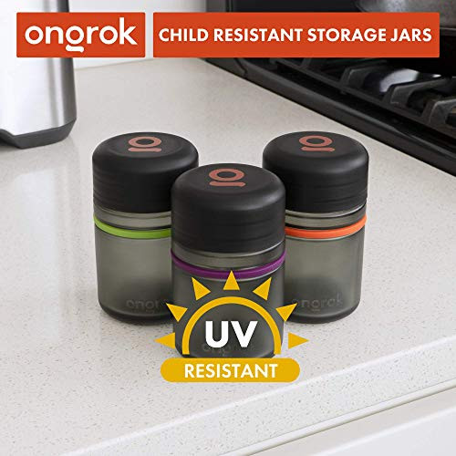 250ml Ultra Violet Glass Jar - Airtight Smell-Proof Ultraviolet Storage ...