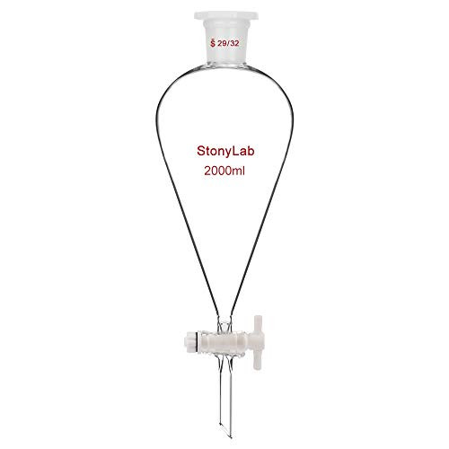 Borosilicate Glass 1000ML Separating Funnel Heavy Wall Conical ...