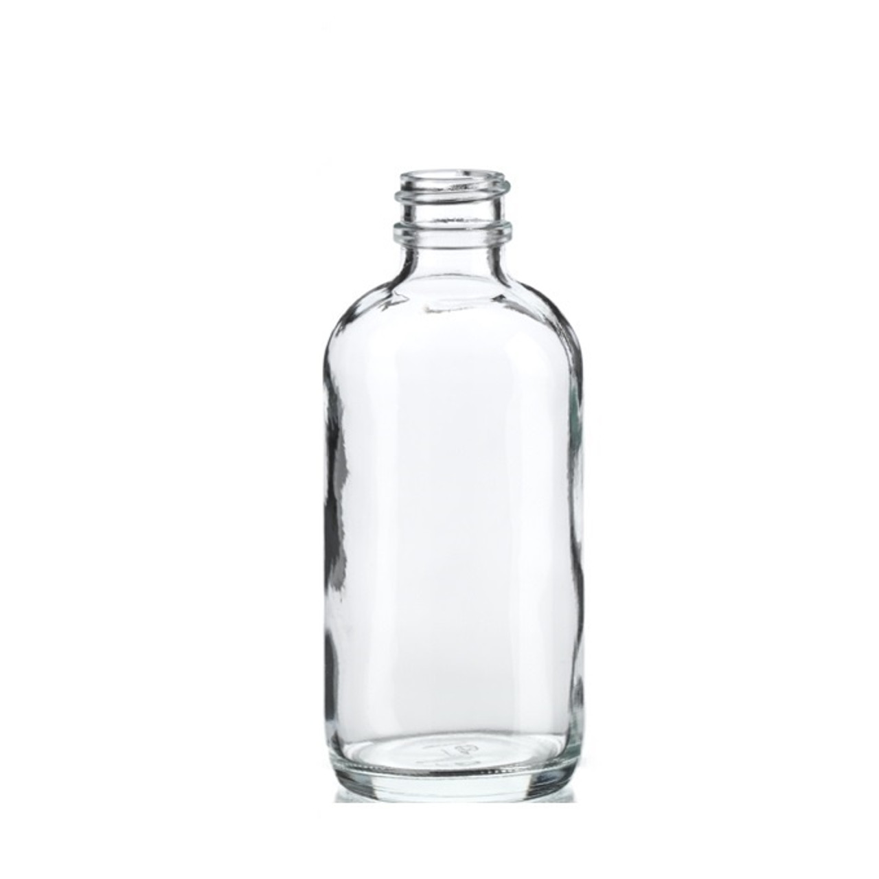 8 Oz Clear Glass Boston Round Bottle With 24 400 Neck Finish Set Of 72