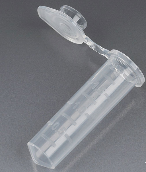 Microcentrifuge Tube, 2.0mL, PP, Attached Snap Cap, Graduated, Natural ...