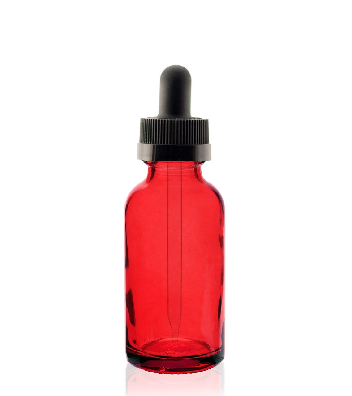 1 Oz Translucent Red w/ Black Child Resistant Calibrated Dropper
