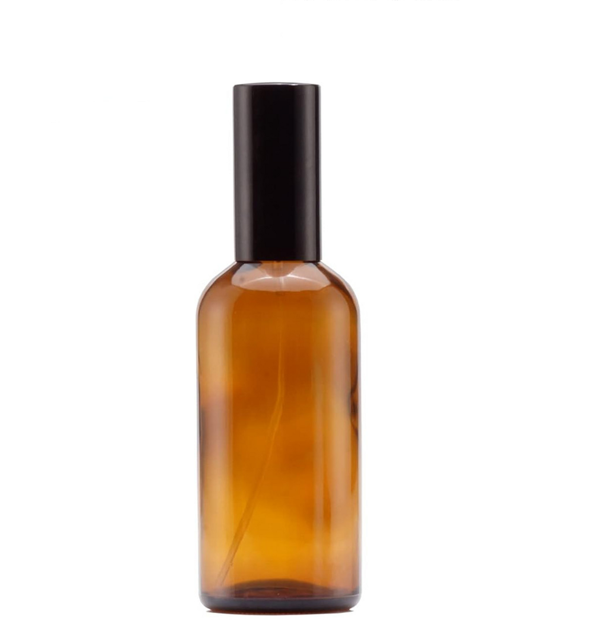 100 Ml Amber Glass Euro Glass Bottle W Black Metal Sprayer