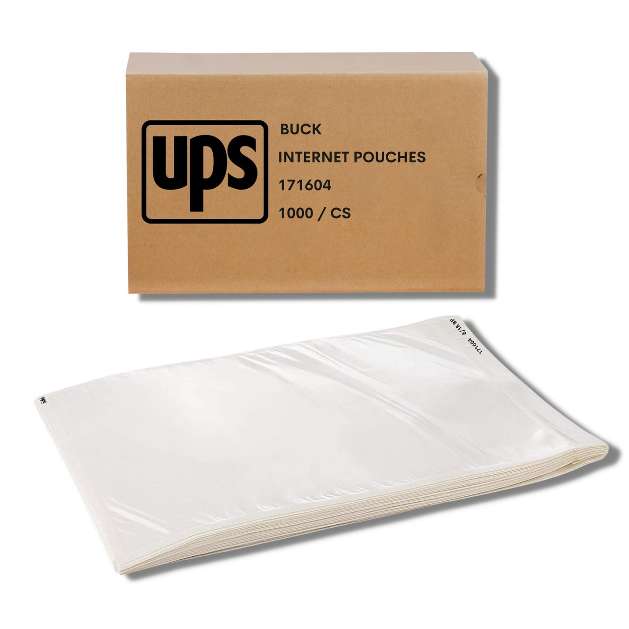 250 Pack Buck UPS Shipping Label Pouches 6.5 ? x 10 ? - Packing Slip ...