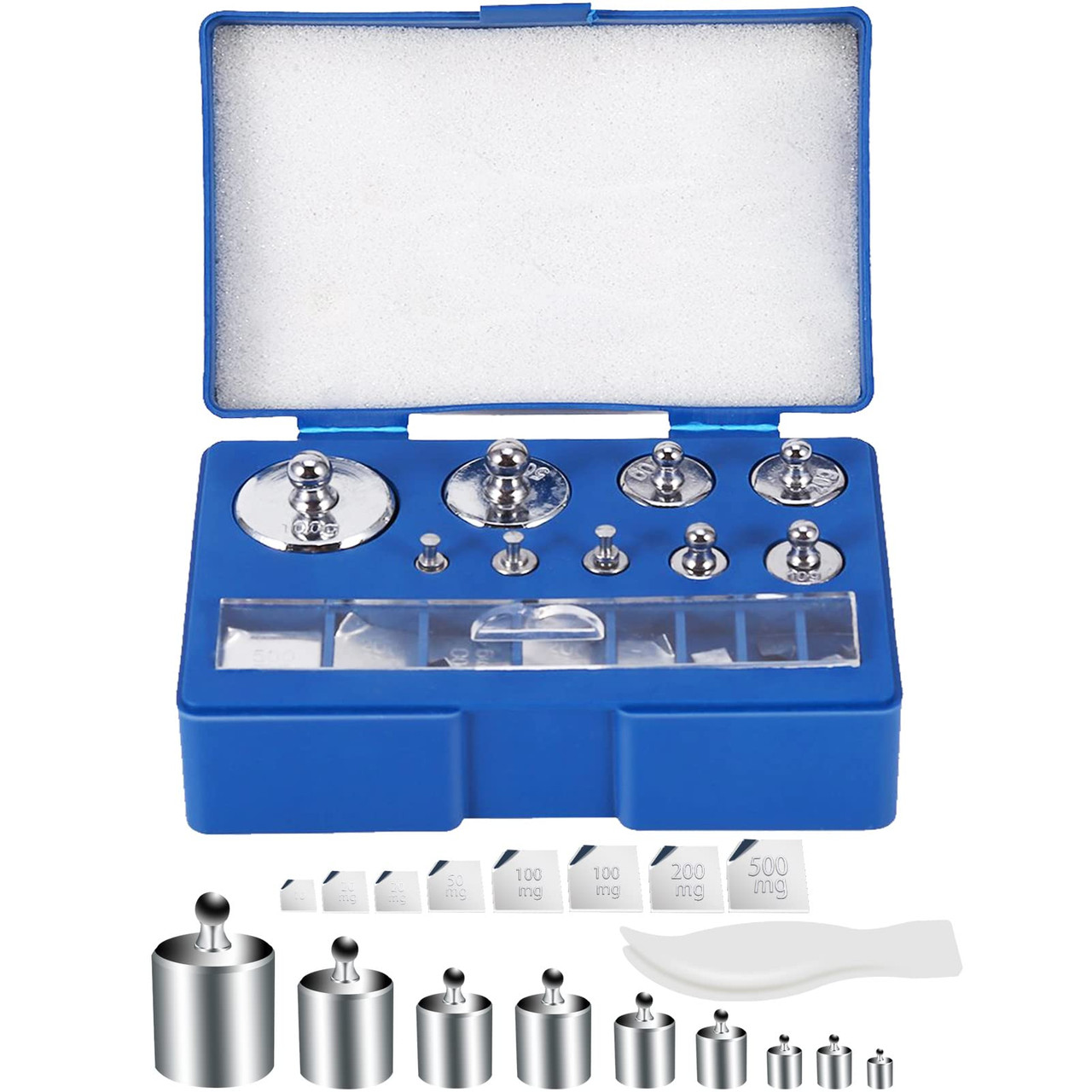 17 Pcs Calibration Weights Set, 10mg-100g Grams Weights Calibration ...