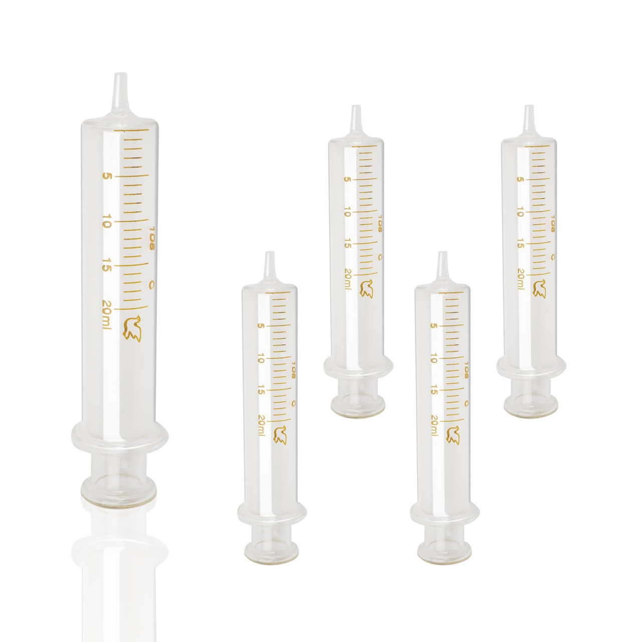 5 Pack 20ml Glass Syringe With Caps for Liquid,Borosilicate Glass ...