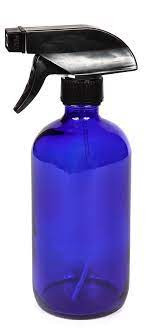 8 oz Cobalt Blue Glass Bottle - w/ Black Power Trigger Sprayer