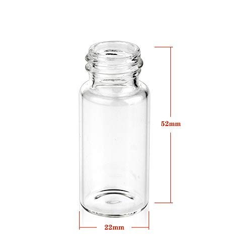 PEKYBIO Clear Glass Sample Vial, Liquid Sampling Sample Glass Bottle ...