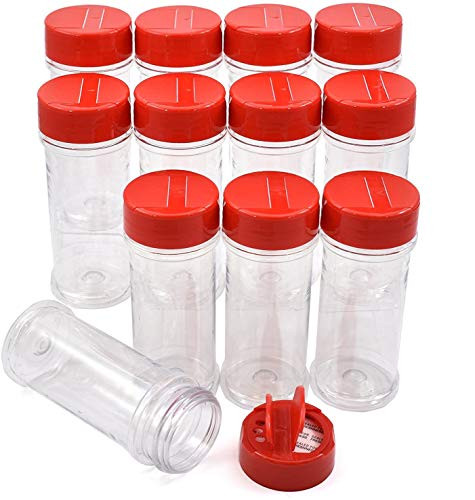 12 PACK - 5.5 oz with Red Cap - Plastic Jars Bottles Containers ...