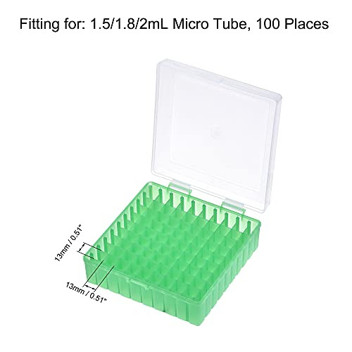 uxcell Centrifuge Tube Freezer Storage Box 100 Places Waterproof ...