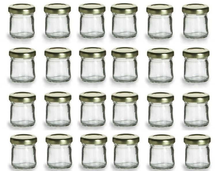 1 Ounce Mini Glass Honey Jars For Jam Honey With Gold Lid Pack Of 24 1 Ounce Mini Glass Honey Jars For Jam Honey With Gold Lid Pack Of 24