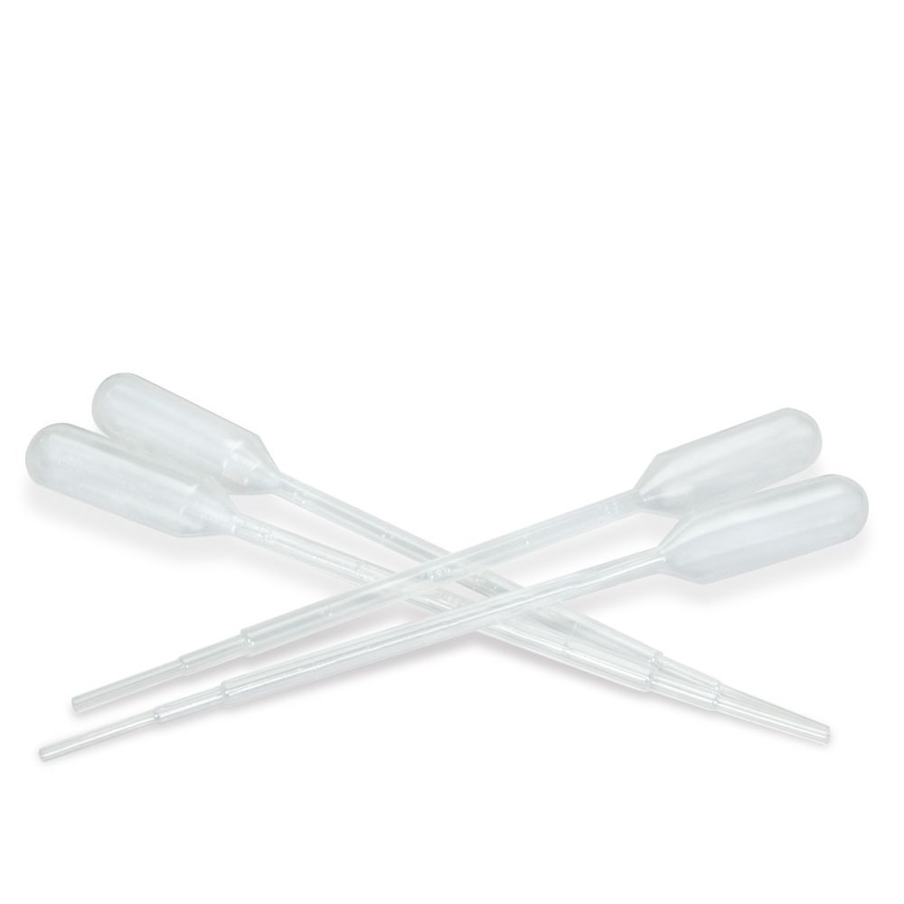 Transfer pipette, 7ml, large bulb, graduated to 3mL, sterile, peel ...