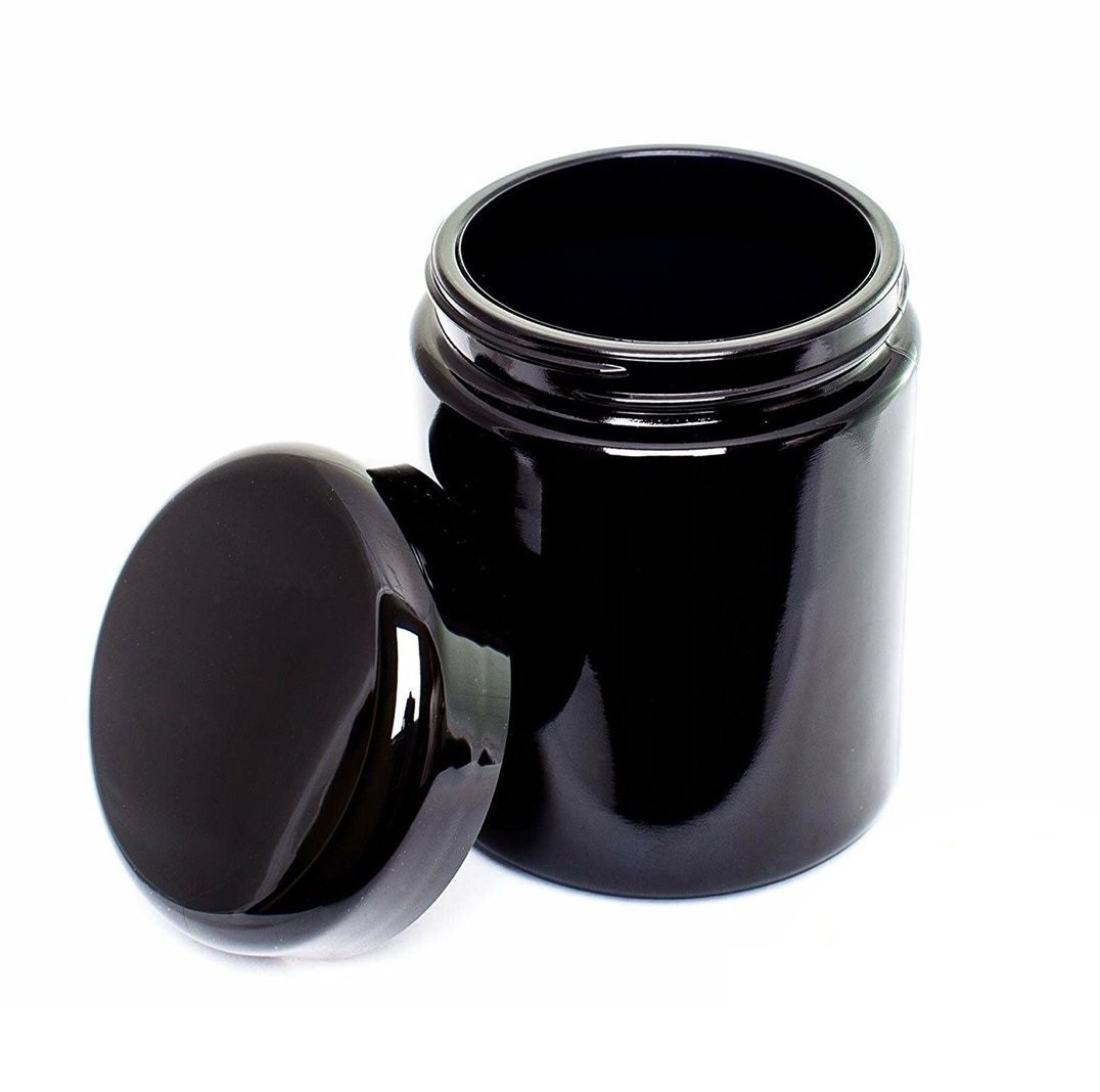 250ml Ultra Violet Glass Jar - Airtight Smell-Proof Ultraviolet Storage ...
