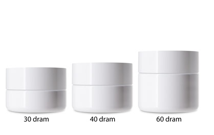 30 Dram White PP plastic low profile jar with 66-400 neck Child ...