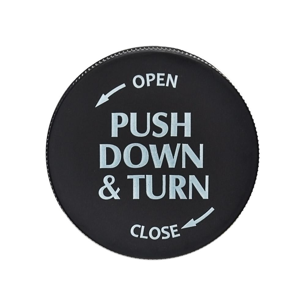 (Pk of 190) Push & Turn Cap Vial Black 30 Dram