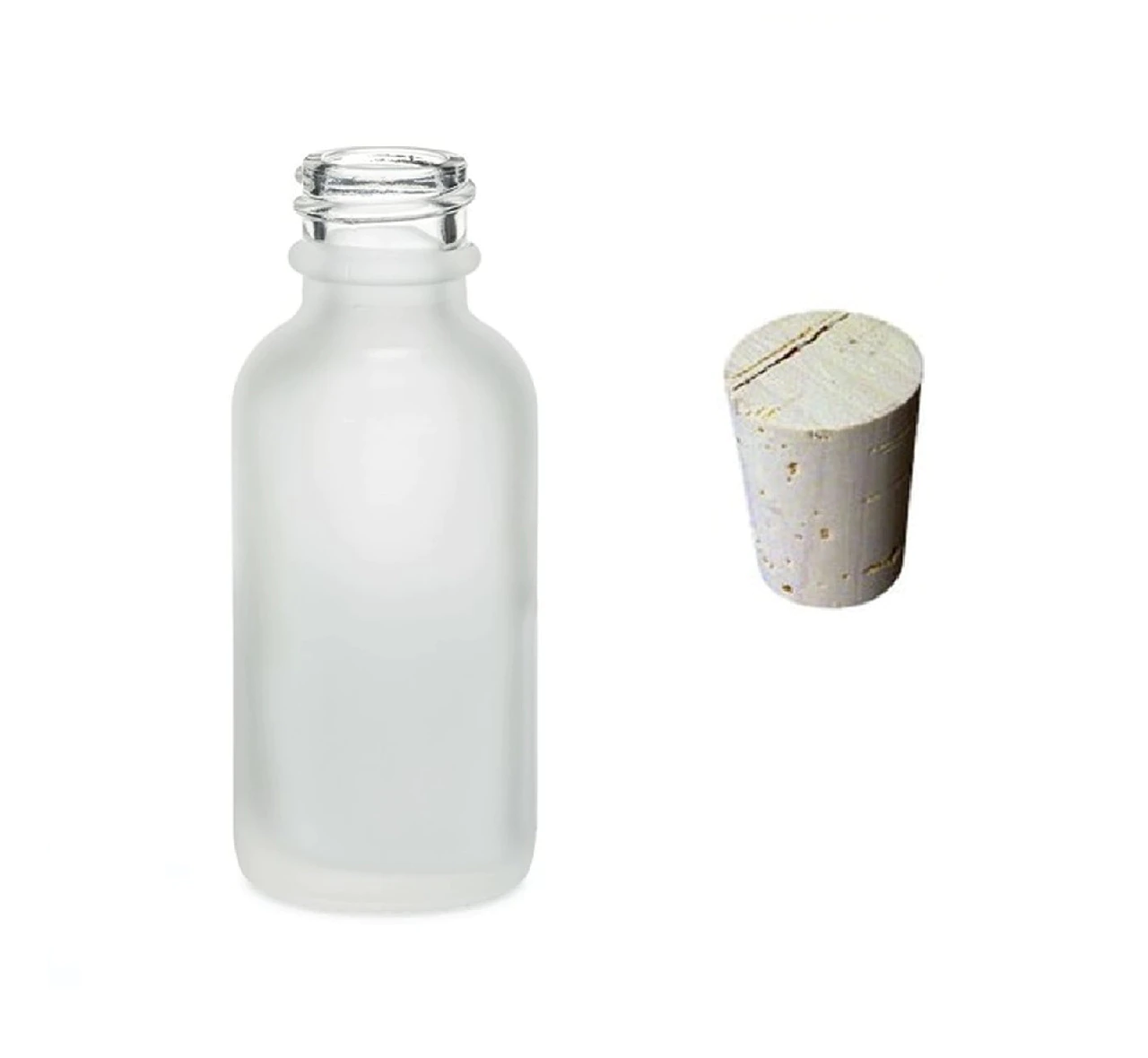 6 pcs Spherical Glass Bottles with Cork Bottle Stopper (6, 8.5 oz Clear)
