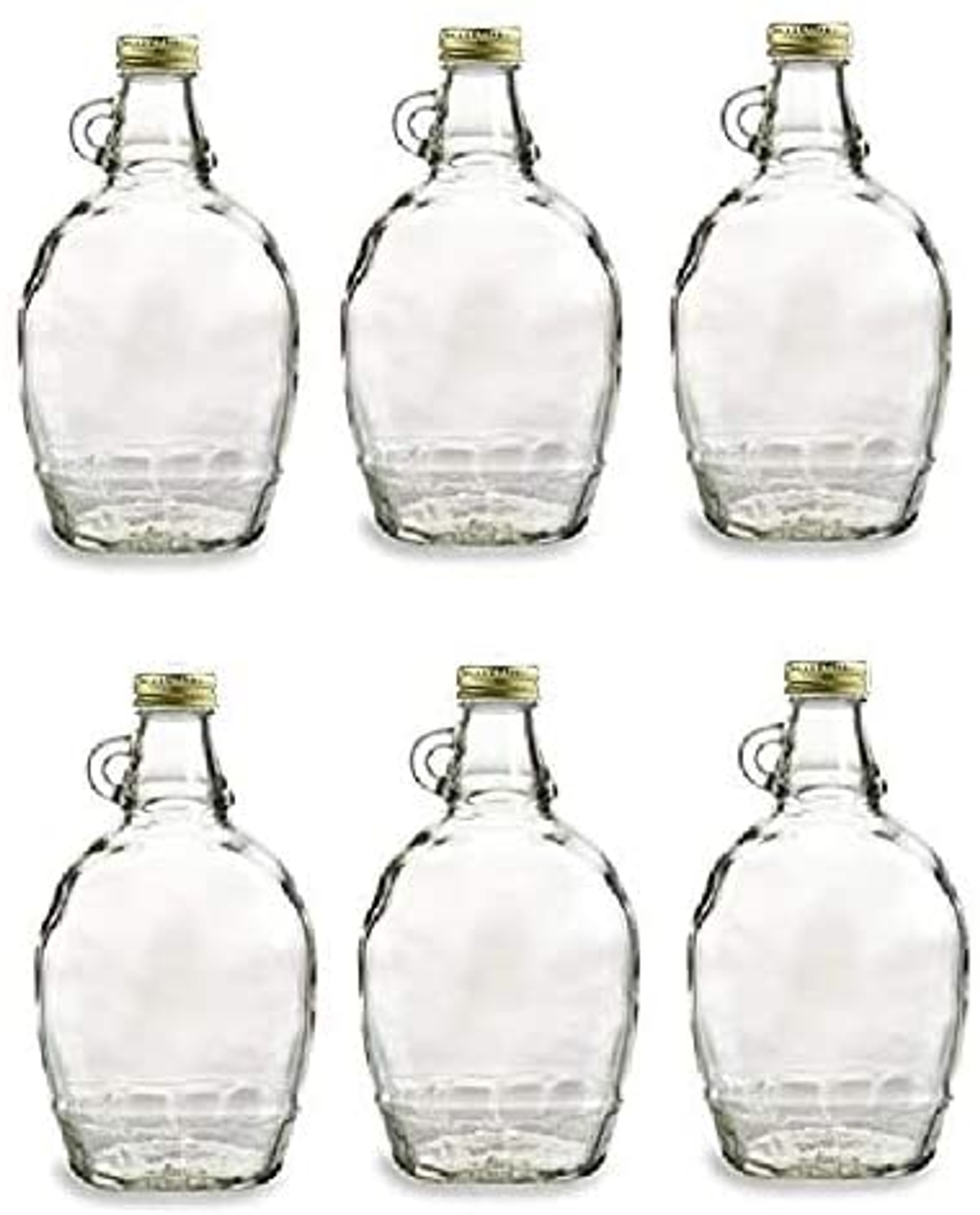 16 Oz Ounce Set Of 2 Oil Vinegar Cruet Square Tall Glass Bottle W