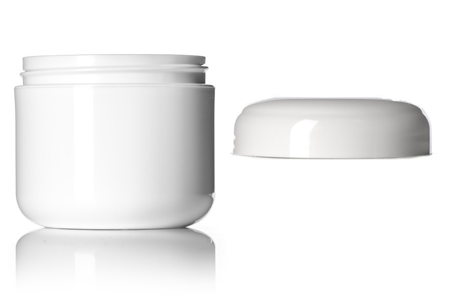 (Pk of 36) 4 oz white PP/PS double wall round base jar with 70-400 neck ...
