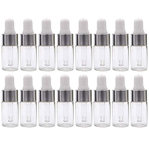 Glass Dropper Bottles,50 Packs Essential Oil Dropper Bottle Clear Glass ...