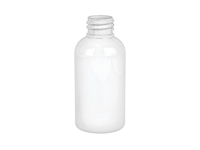 White PET Boston Round Plastic Bottle