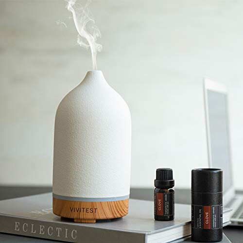 VIVITEST Ceramic Diffuse,Stone Essential Oil Diffuser, Ultrasonic ...