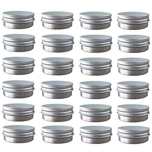 30 ml（1 oz） Silver Aluminum Round Lip Balm Tin Storage Jar Containers ...