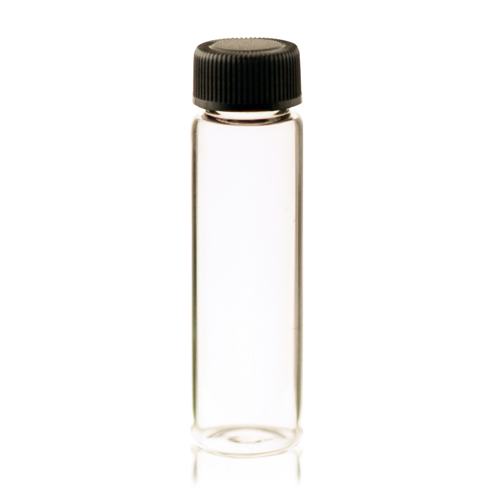 2 Dram, 7.39 ml, Clear Glass Vial - w/Glass Dropper