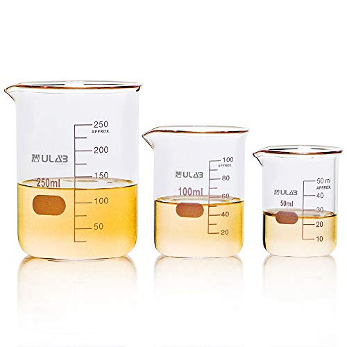 Beaker, Flask, Cylinder Set, 3.3 Boro. Glass - 9 Pieces - Beaker Set ...