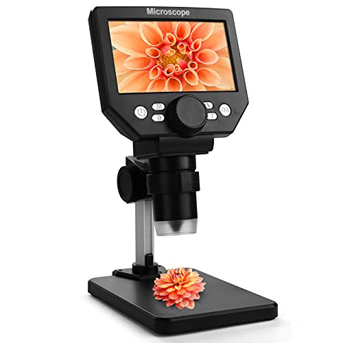 LCD Digital Microscope, SKYBASIC 4.3 inch 50X-1000X Magnification Zoom ...