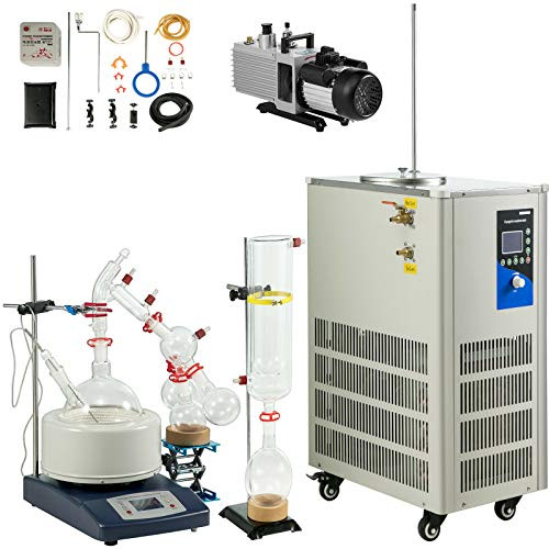VEVOR Distillation Apparatus 500ML Lab Glassware Kit Glass Distilling ...