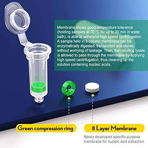 50Pcs 2mL Spin Column Micro centrifuge Tube Nucleic Acid Purification ...