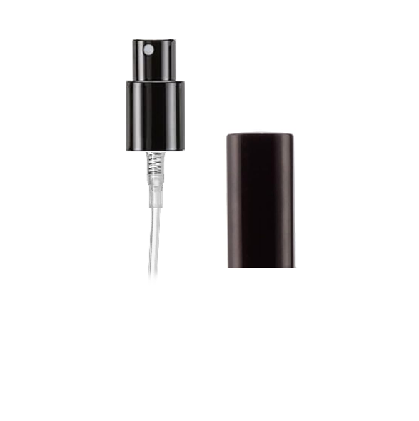 50ml Black Euro Glass Bottle W Black Metal Sprayer